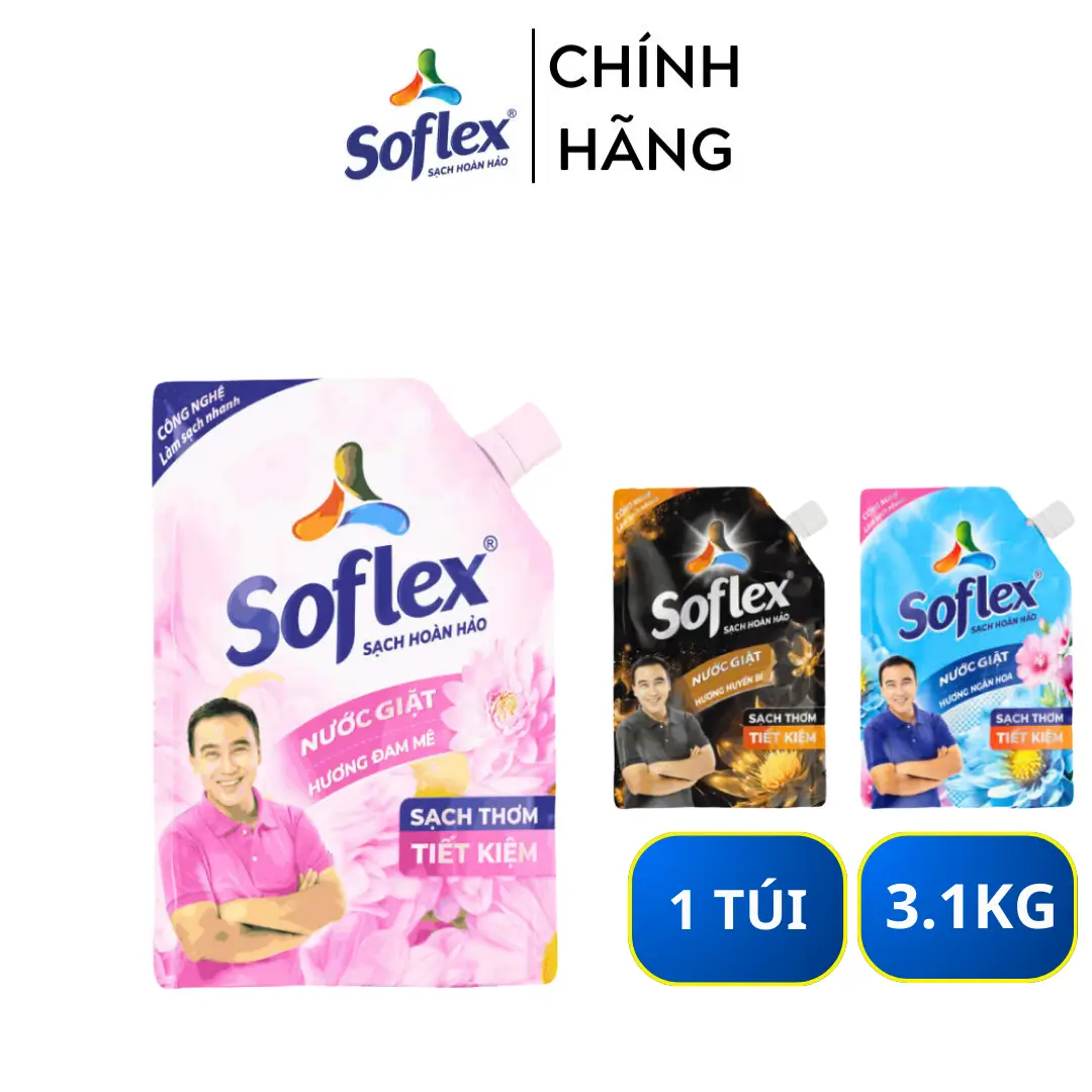 Nước giặt Soflex can 3.6kg hương ngàn hoa – soflex.com.vn
